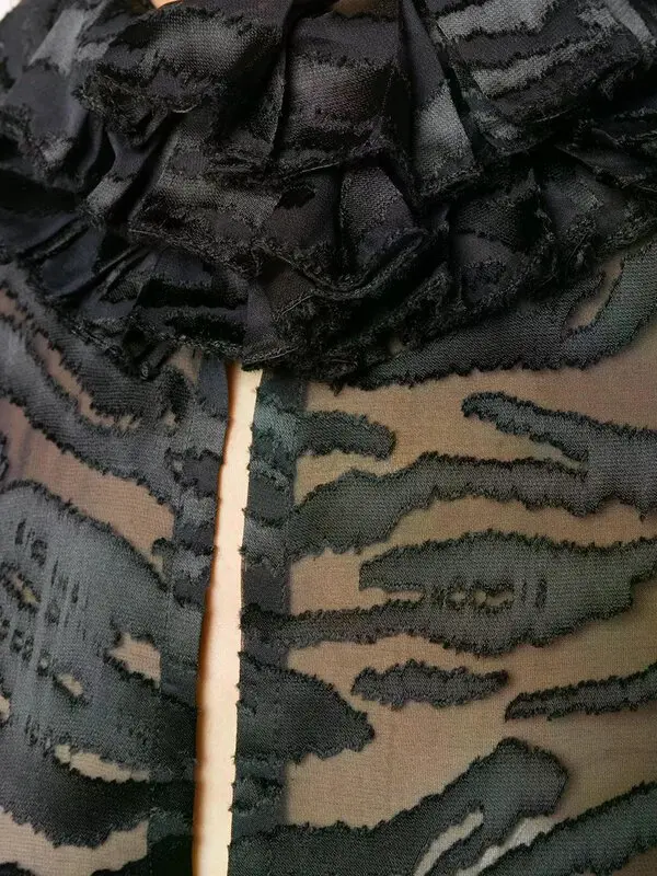 Saint Laurent Zebra Print Sheer Dress