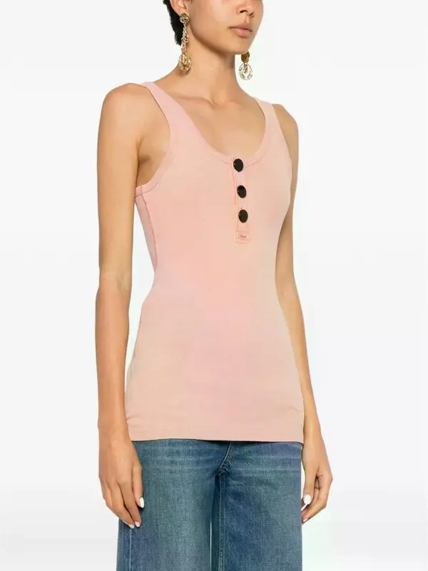 Chloé Button Detail Tank Top