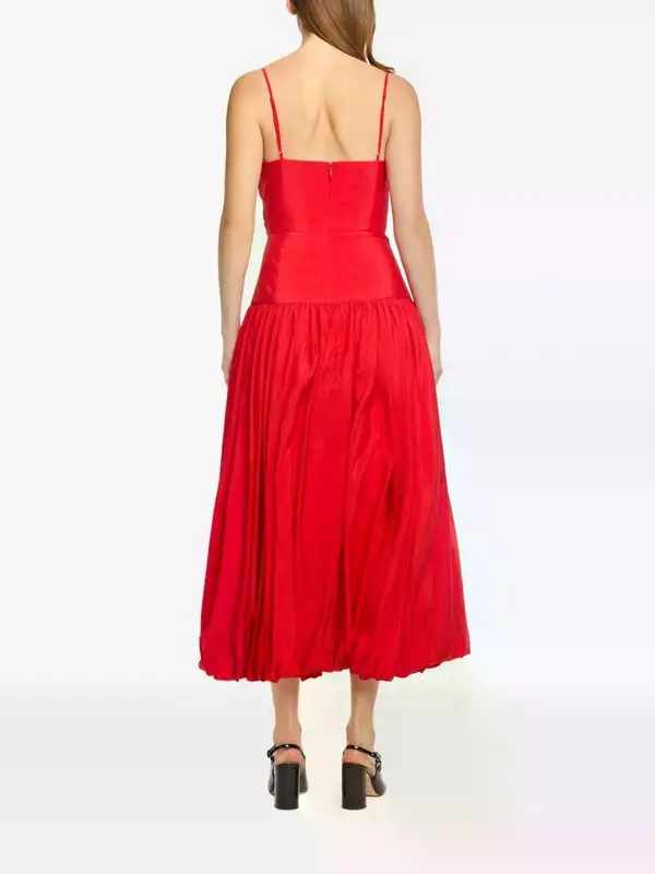 Cinq À Sept Fia Draped Midi Dress - Red
