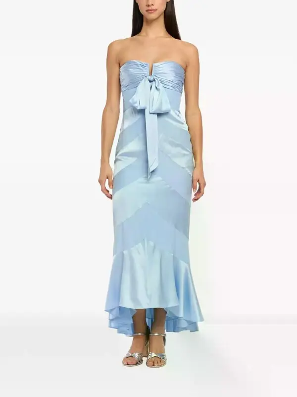 Cinq À Sept Strapless Bow Dress - Blue
