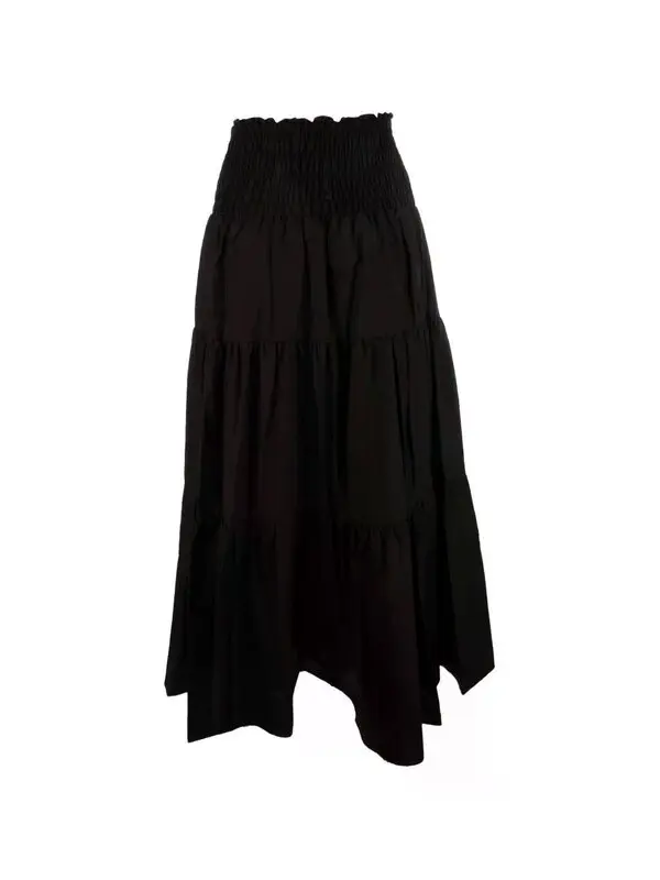 Michael Kors Tiered Shirred Skirt - Black