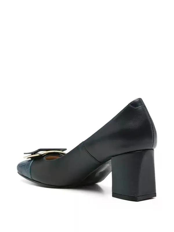 SERGIO MORETTI FIRENZE Buckled Square Toe Pumps