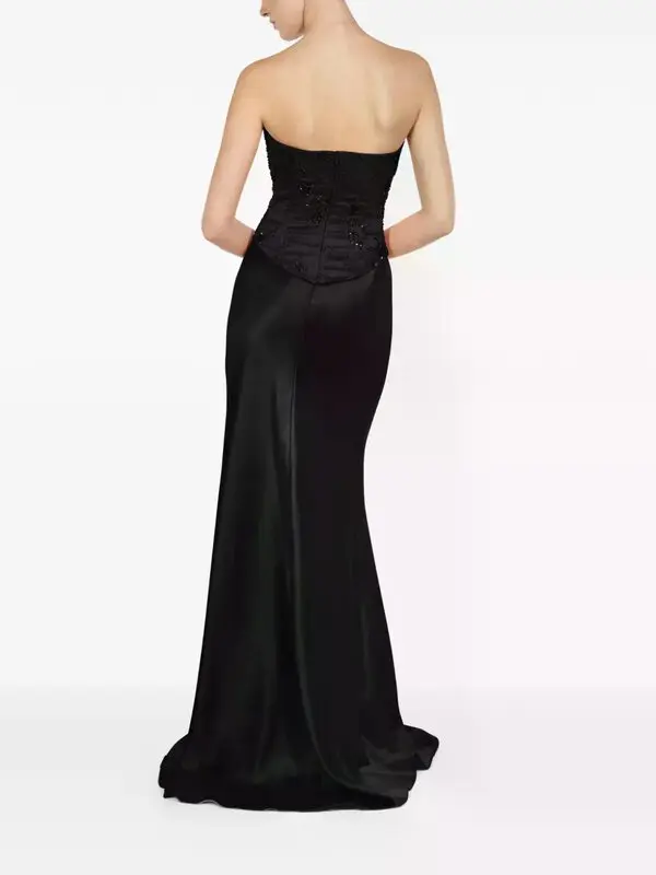 ALEXIA & ANTONIA Embellished Silk Corset