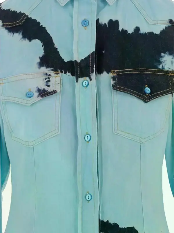 DON'T @ ME Tie Dye Buttoned Shirt