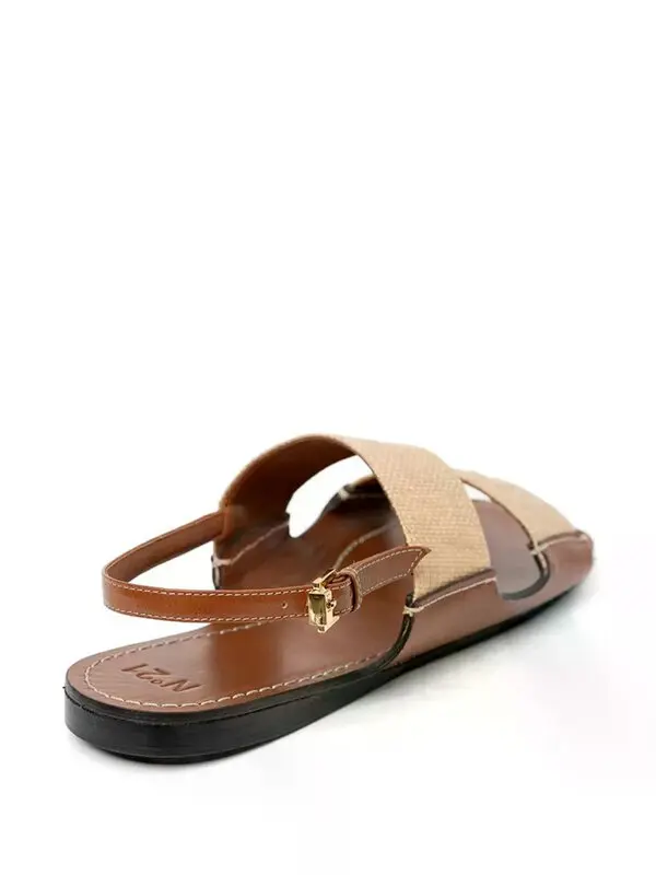 N°21 Strappy Flat Sandals With Buckle Fastening