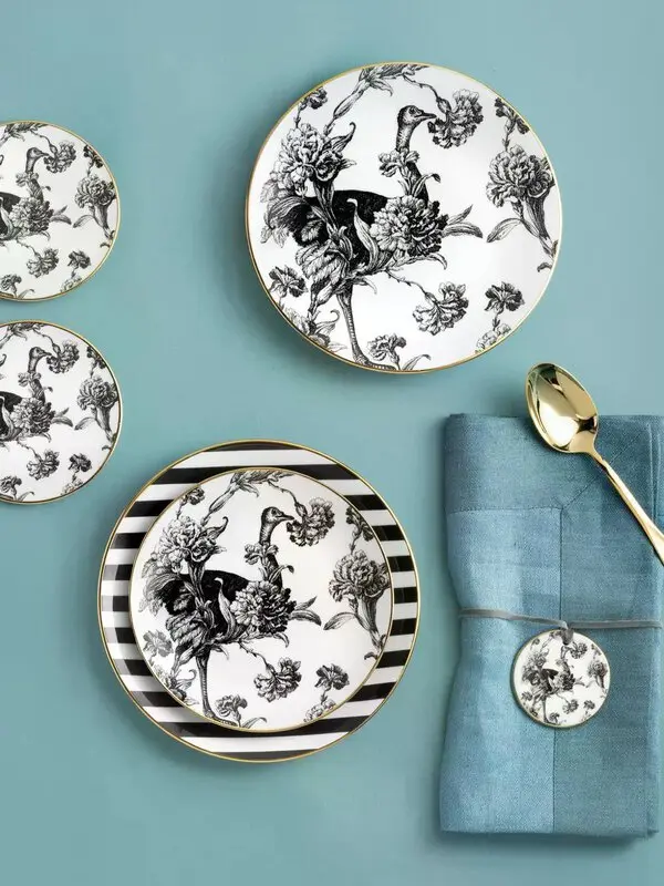 SIMONE GUIDARELLI HOME Tangerine Garden Soup Plate