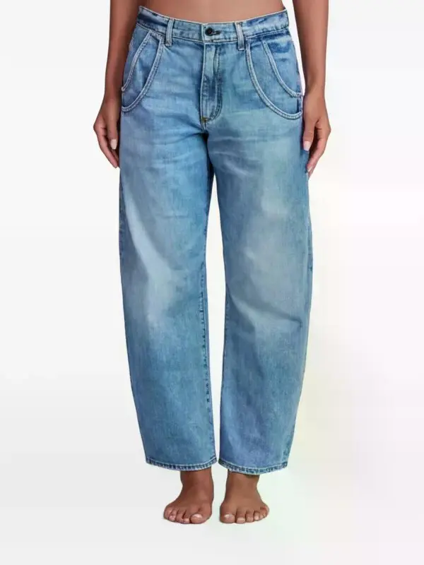 ASKK NY Lenox Pocket Wide Leg Denim Jeans