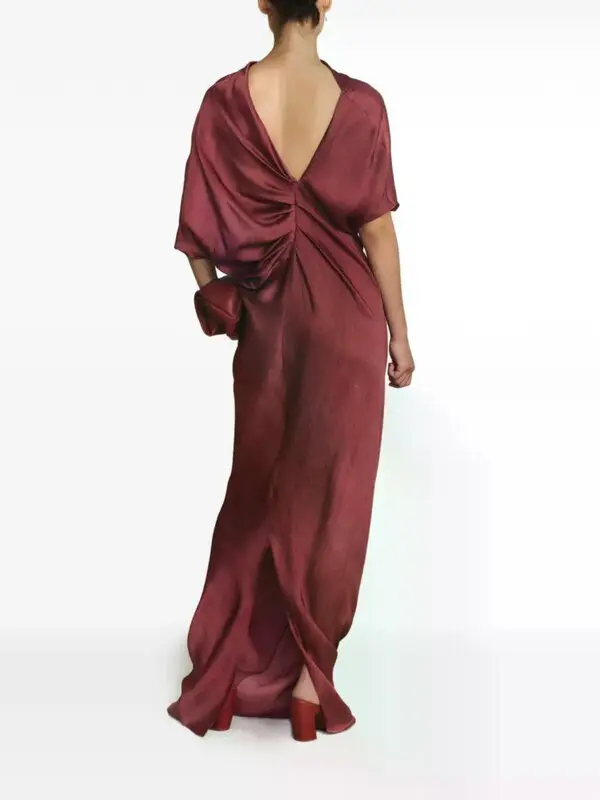 CORTANA Twisted Open-back Maxi Dress
