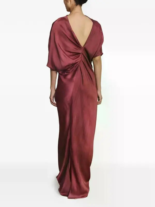 CORTANA Twisted Open-back Maxi Dress