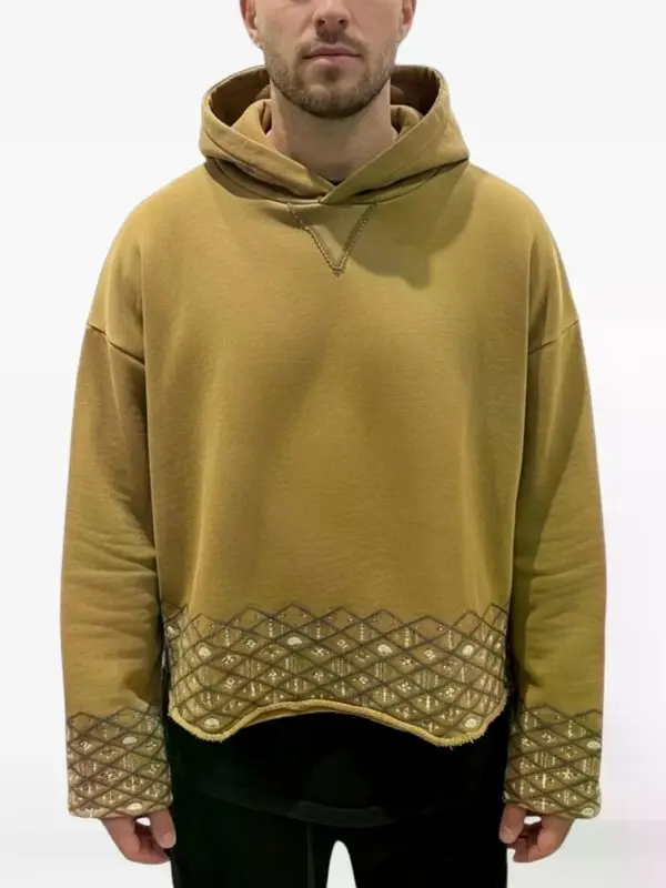 FOUND Embroidered Border Hoodie