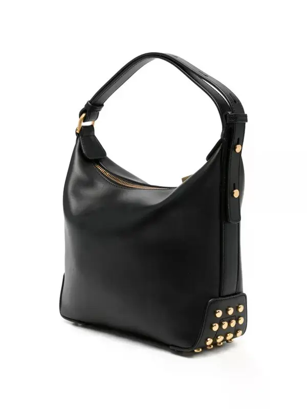 TOD'S Studded Leather Tote Bag - Black