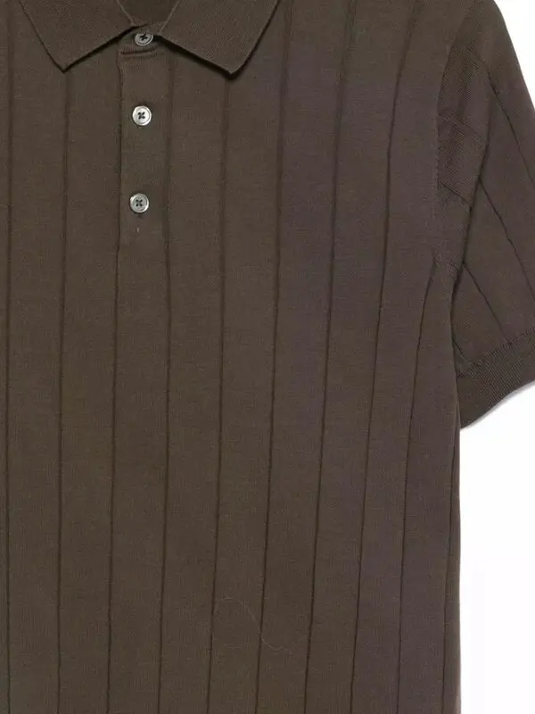 DIKTAT Vertical-ribbed Polo Shirt