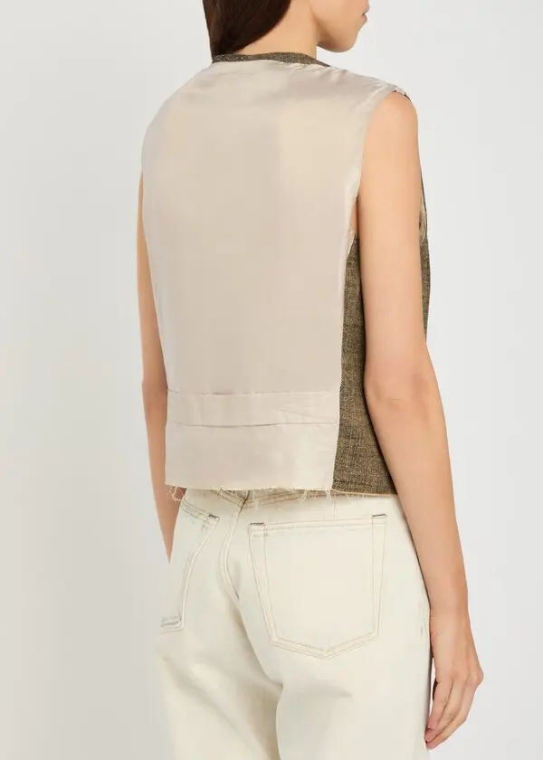 Our Legacy Linen And Silk-blend Waistcoat - Brown