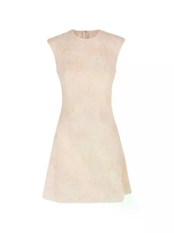 ROTATE BY BIRGER CHRISTENSEN Sleeveless Mini Dress With Floral Detail - Neutrals