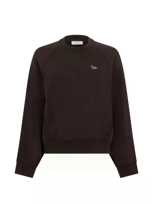 Maison Kitsuné Embroidered Fox Motif Crewneck Sweatshirt