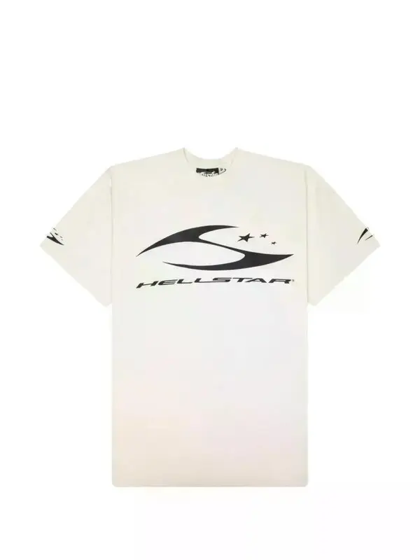 HELLSTAR H Cursive Logo-detail T-shirt