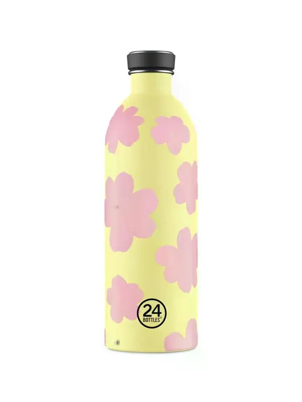 24BOTTLES Floral Metal Bottle - Yellow