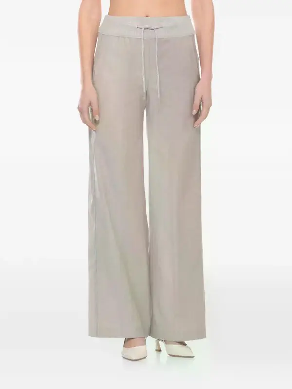 PANICALE Drawstring Wide-leg Trousers With Metallic Waistband
