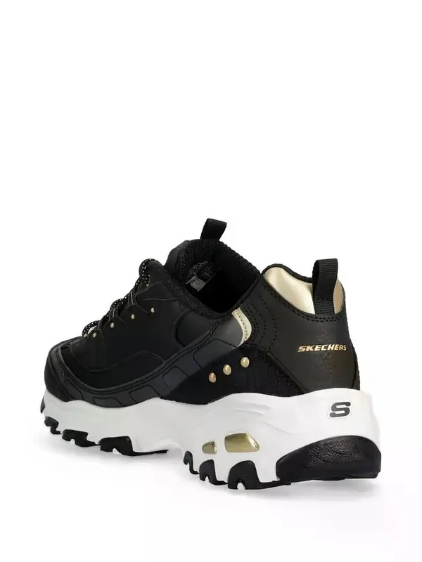 Sketchers Logo Detail Lace-up Sneakers - Black