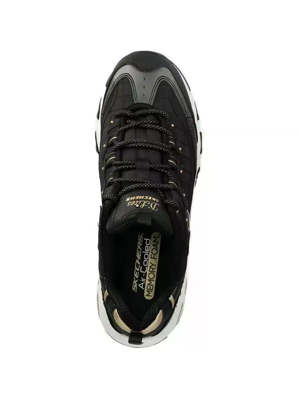 Sketchers Logo Detail Lace-up Sneakers - Black