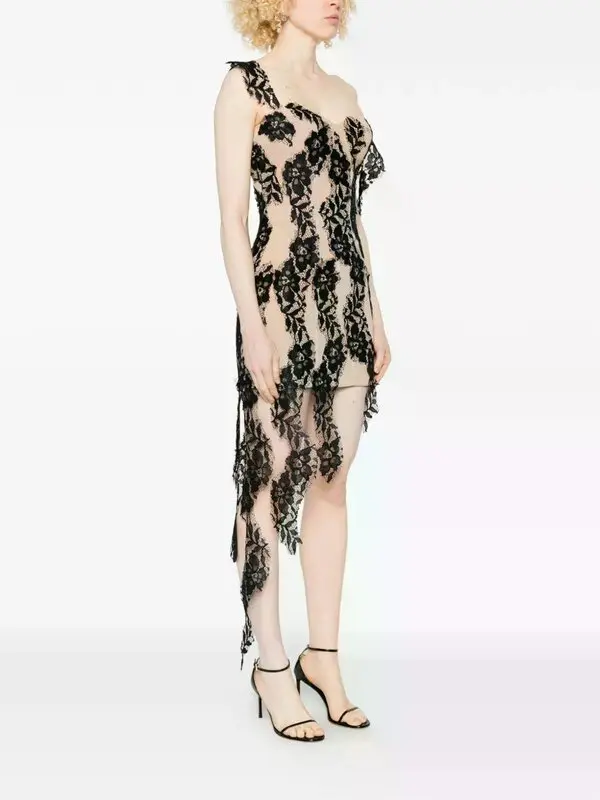 Giuseppe Di Morabito Lace Asymmetric Mini Dress