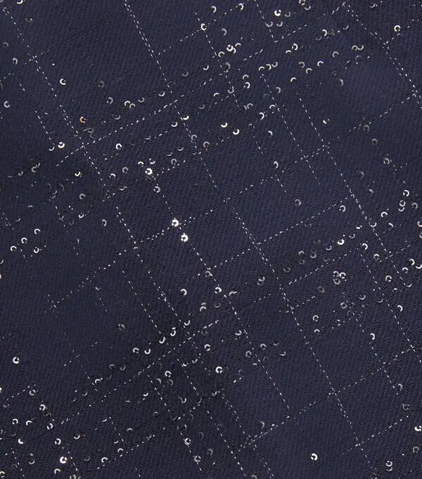 Maje Check Mini Skort With Metallic Threads