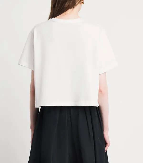 Maje Cotton T-shirt With Paris Slogan Print