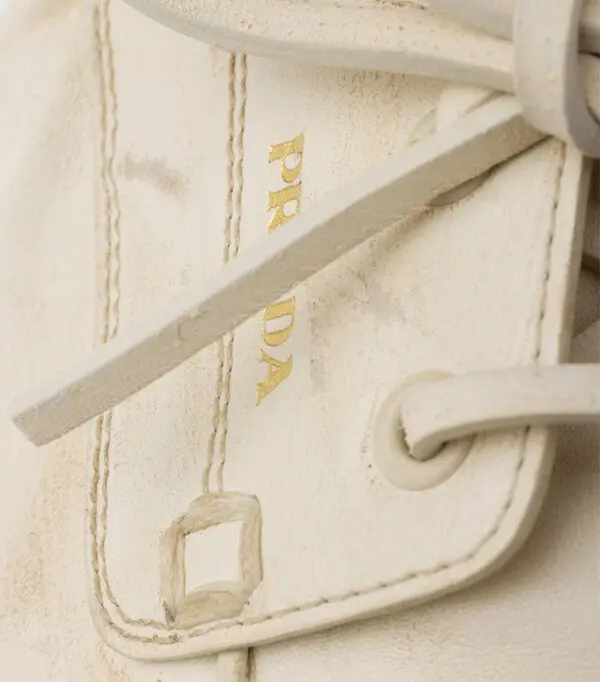Prada Antiqued Leather Shuffle Loafers
