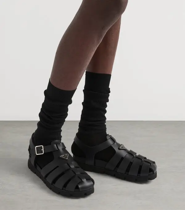 Prada Rubber Fisherman Sandals