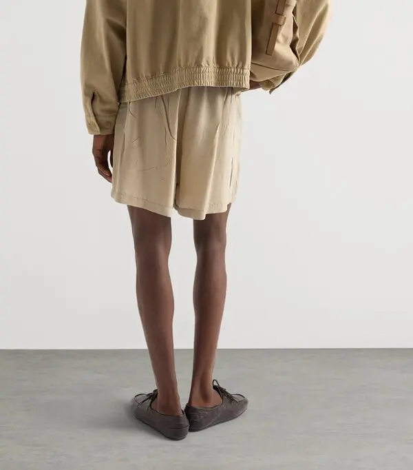 Prada Silk Bermuda Shorts - Neutral