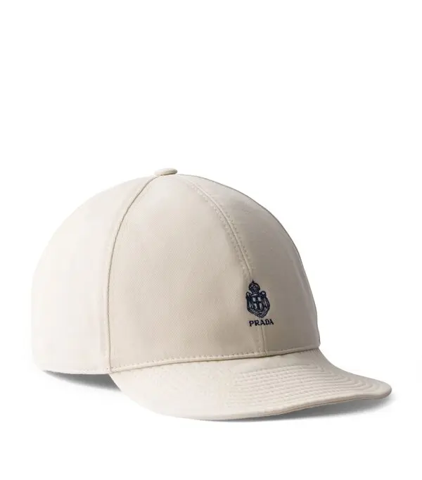 Prada Cotton Old Gabardine Baseball Cap - Neutral