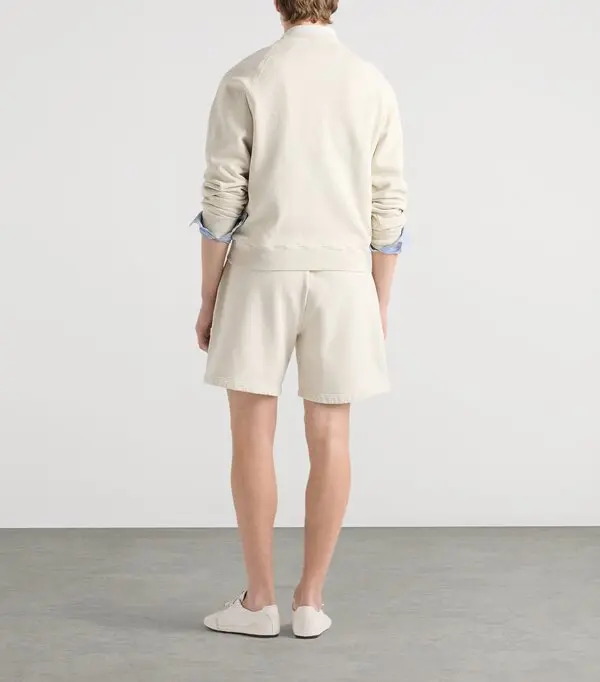 Prada Cotton Logo Tab Sweatshirt - Neutral