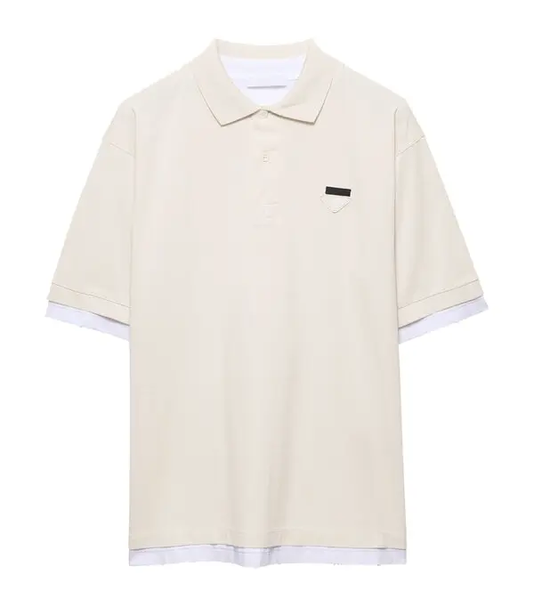Prada Cotton Layered Polo Shirt