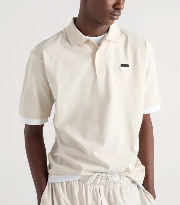 Prada Cotton Layered Polo Shirt