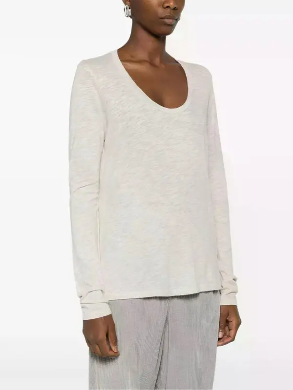 American Vintage Jacksonville Long Sleeve T-shirt - Neutrals