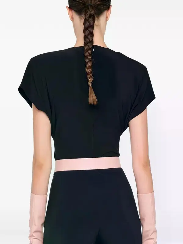 Norma Kamali Knot Buckle Belt - Black