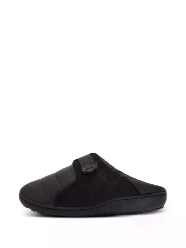 SUBU Quilted Effect Strap Slippers - Black