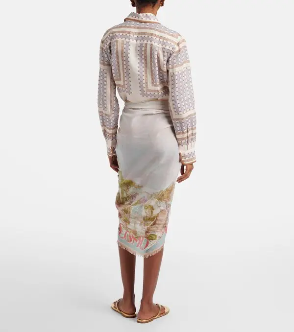 Zimmermann Como Printed Cotton Beach Cover-up