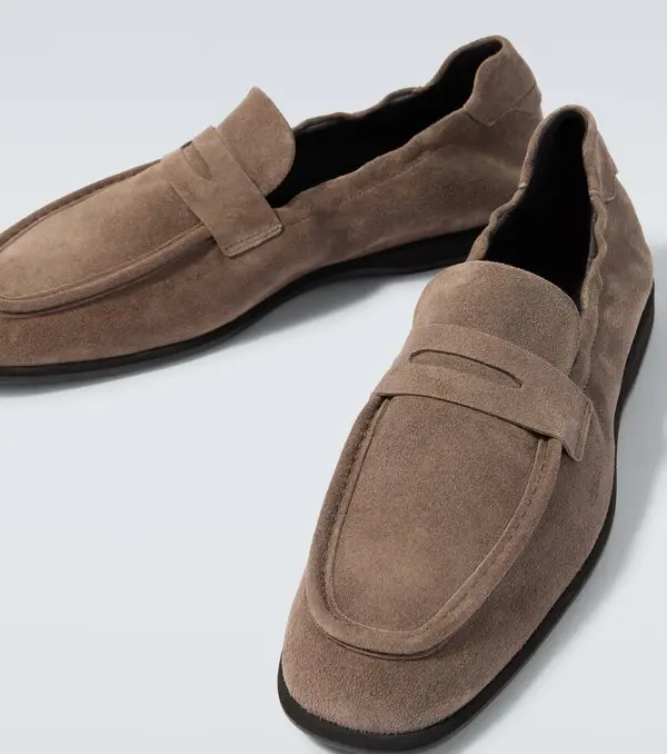 Brioni Suede Penny Loafers