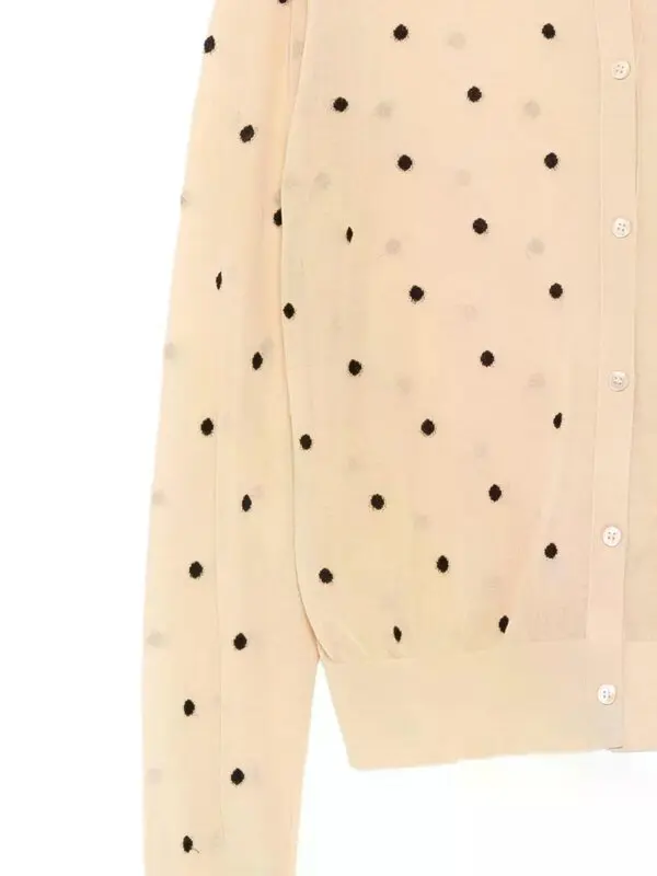 JNBY Polka Dot Cropped Cardigan - Neutrals