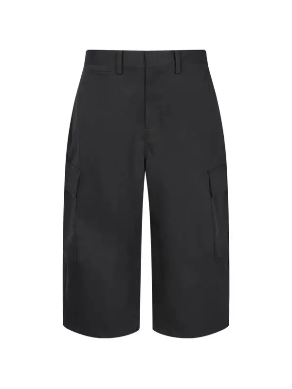 JNBY Liquid Ammonia Cargo Wide-leg Trousers - Black