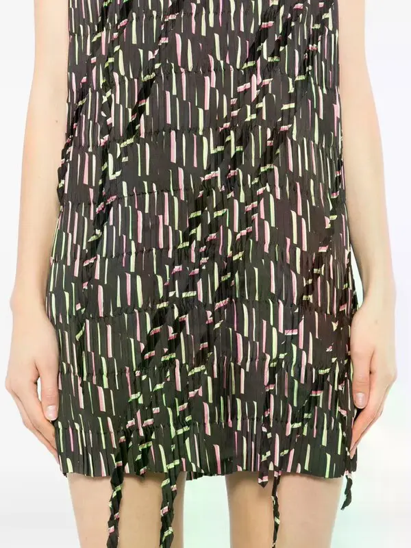 JNBY Geometric Print Sleeveless Mini Dress