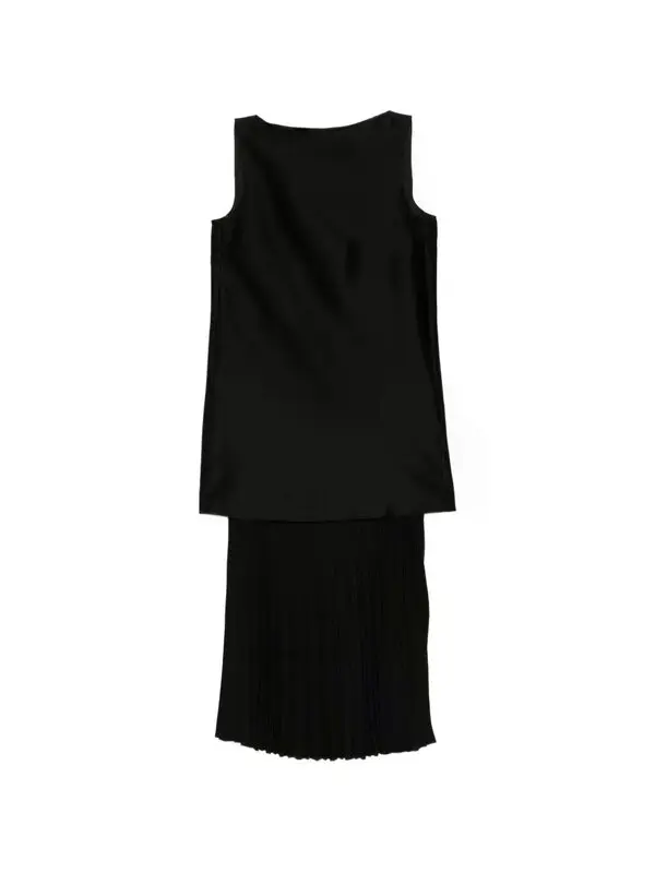LESS Layered A-line Dress - Black