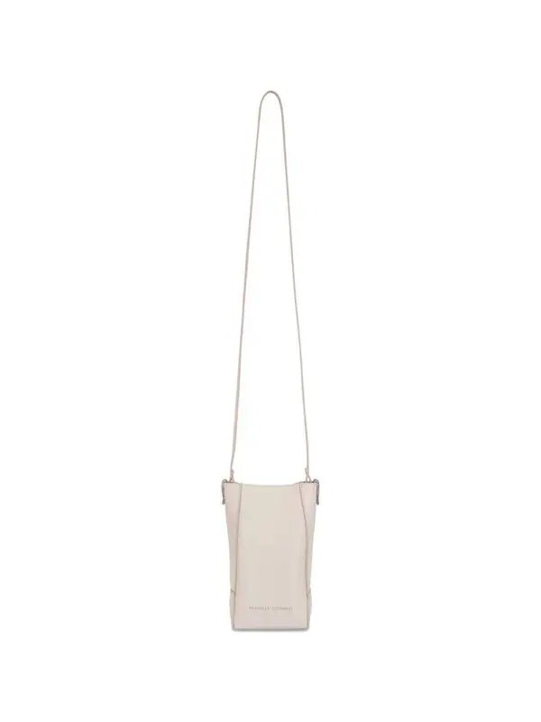 Brunello Cucinelli Small Leather Cross Body Bag - Neutrals