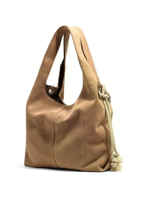 Bimba Y Lola Chain Drawstring Shoulder Bag - Neutrals