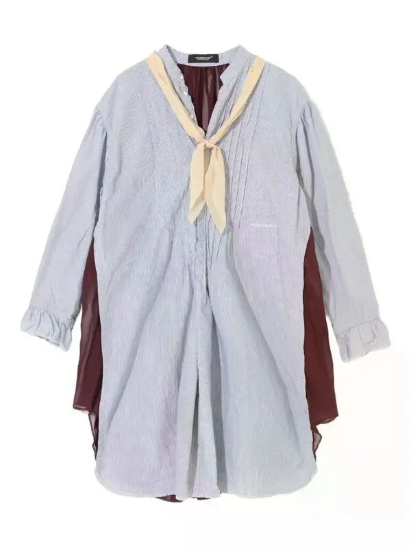Undercover Pinstripe Ruffled Blouse - Blue