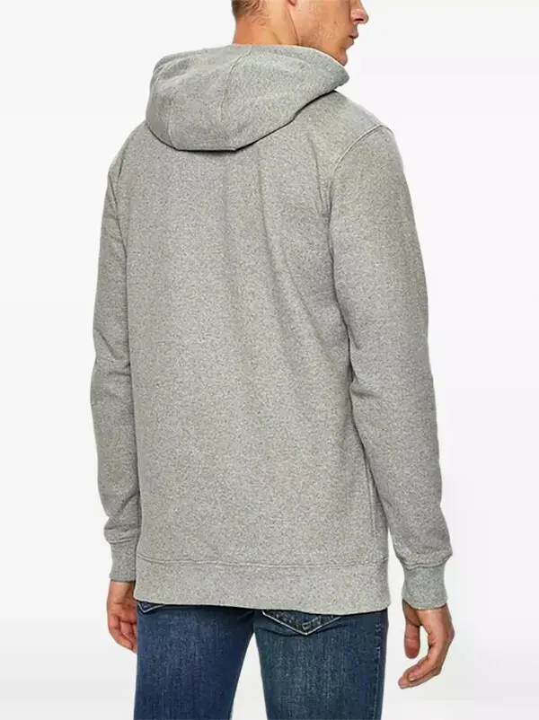 VANS Logo-print Kangaroo-pocket Hoodie - Grey