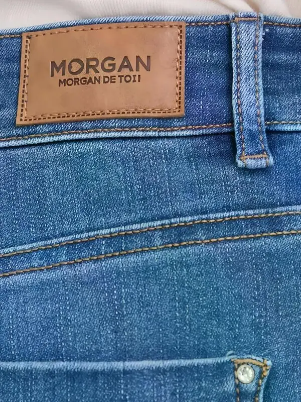 MORGAN Logo Patch Skinny Jeans