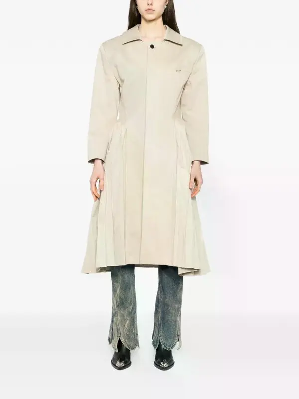 BONBOM Pleated Coat