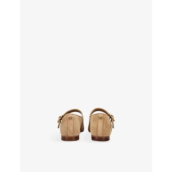 Sam Edelman Michaela Suede Ballet Flats With Buckle Fastening - Tan